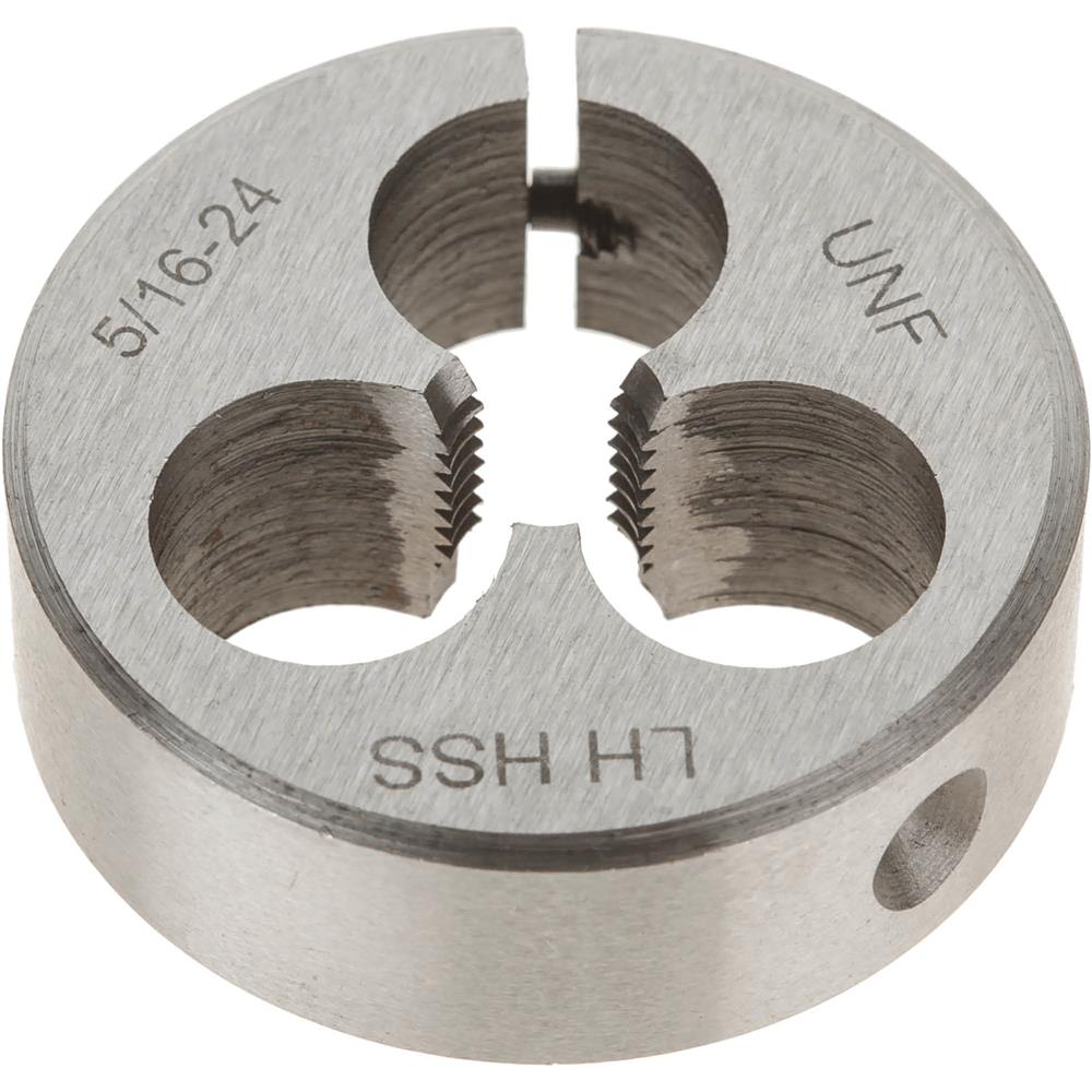 HSS Round Split Die - LH, 5/16"-24 x 1-1/2" - Grizzly Industrial, Inc.