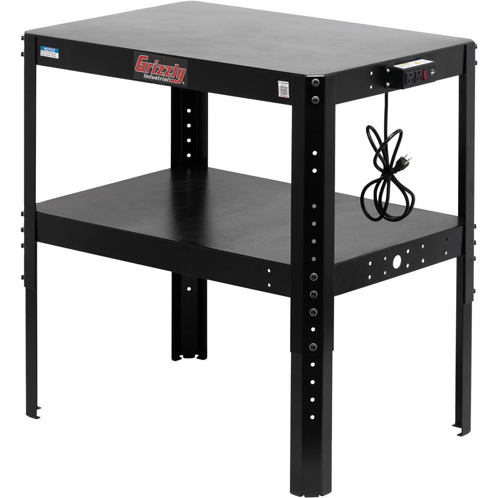 Grizzly T34246 - 36" x 24" Benchtop Machine Stand w/ Power Outlets ...