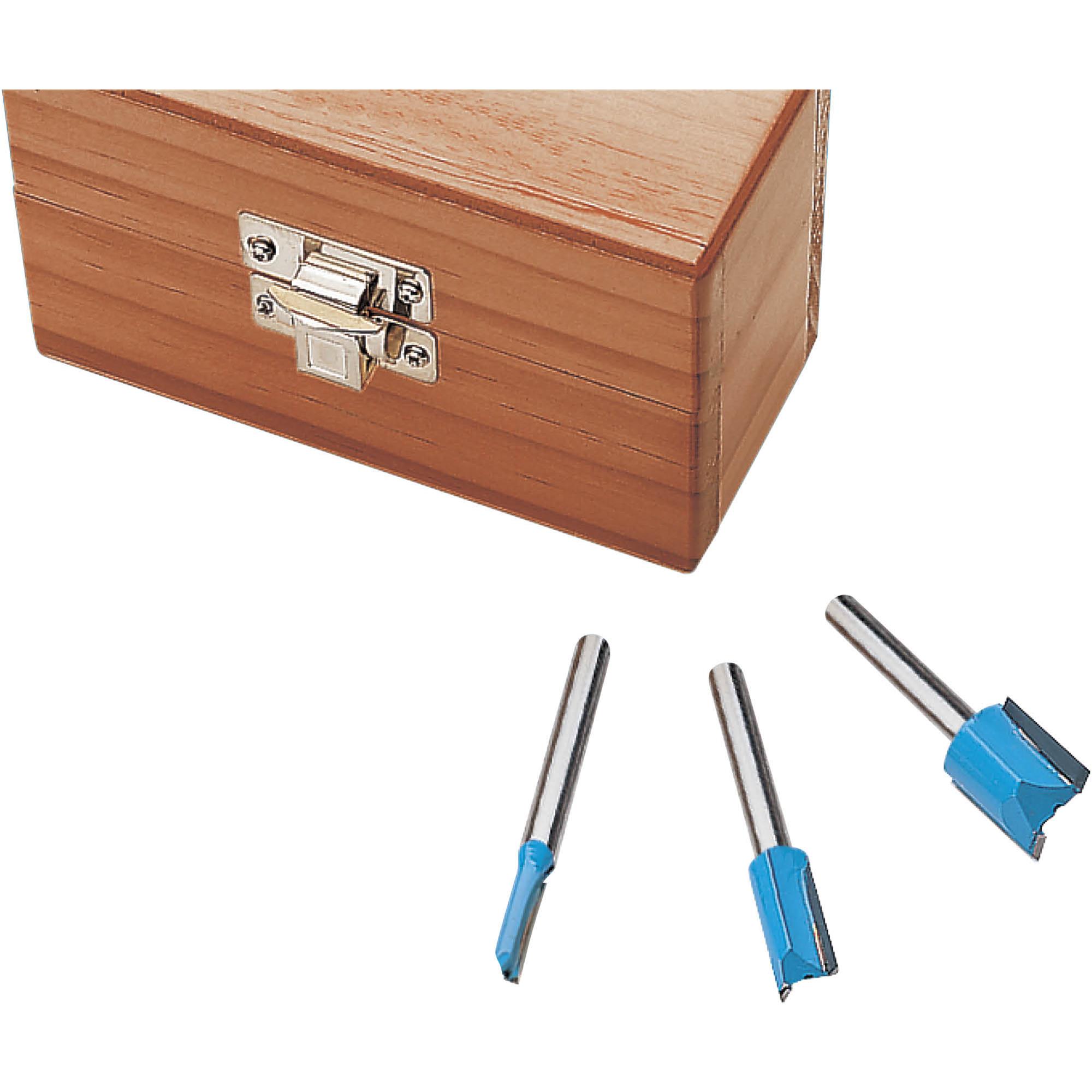 3 Pc. Plywood Bit Set, 1/4" Shank - Grizzly Industrial