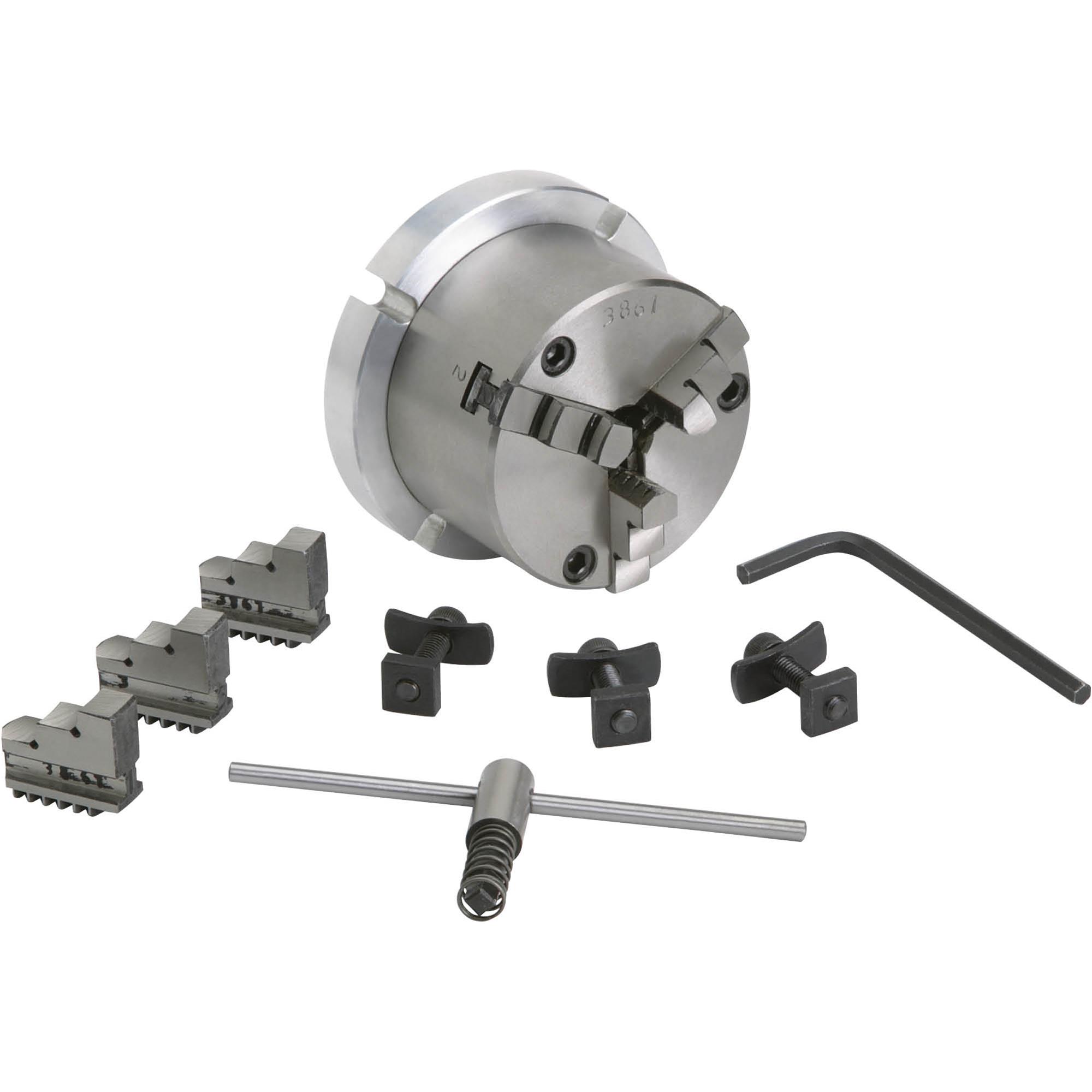 3-1/4" 3-Jaw Chuck for 4" Rotary Table - Grizzly Industrial