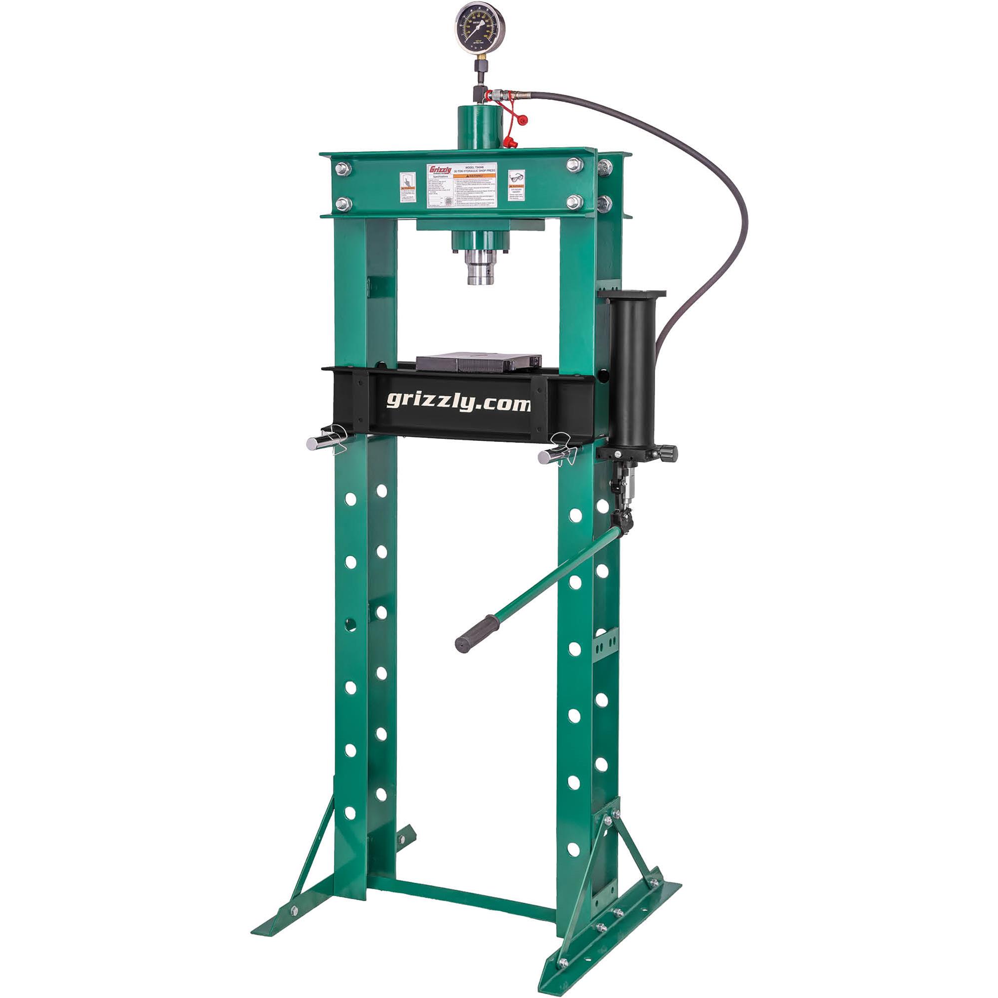 30 Ton Hydraulic Shop Press - Grizzly Industrial, Inc.