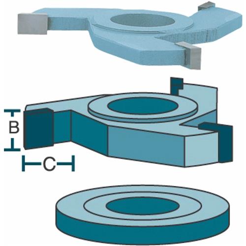 Roman Carbide DC2159 - 1/2" Straight Cutter (Cabinet), 3/4" Bore ...